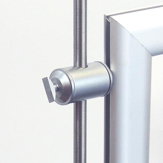 SUPPORT DOUBLE / TOGGLE ASSEMBLY for Aluminum Frames. (Use with 6mm Rods)