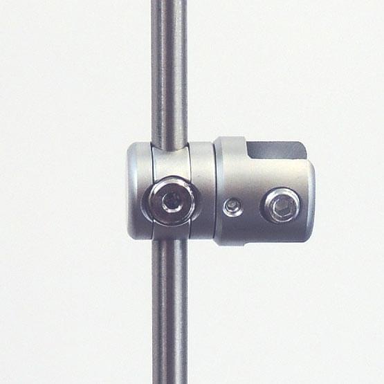 Multi-Position Support for Rod Suspended Panels or Shelves