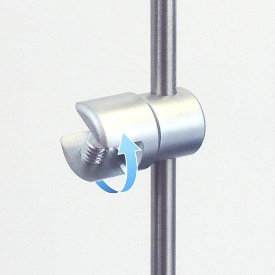 Multi-Position Support for Rod Suspended Panels or Shelves