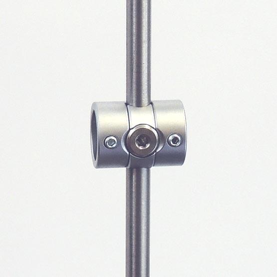 Boss Support for rod suspended panels/shelves fitted with a screw