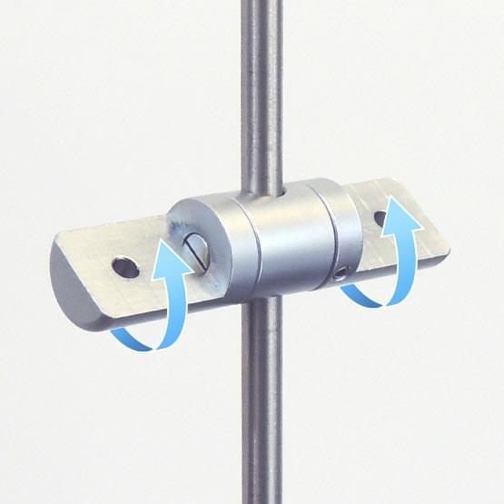 Pivoting/Adjustable Angle Cable Support for Wood Shelves/Panels