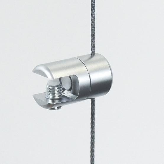 Multi-Position Support for Cable Suspended Panels or Shelves