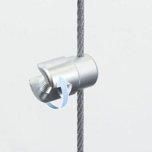 Adjustable Support for Cable Suspended Panels and Shelves