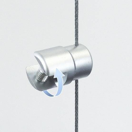 Pivoting Cable Support for Suspended Panels and Shelves