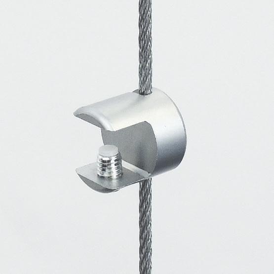 Cable Shelf Support for 1/2" Thick Shelves | 3mm Cable System