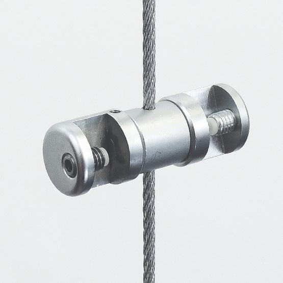 Multi-Position Support for Cable Suspended Panels up to 1/4" thick