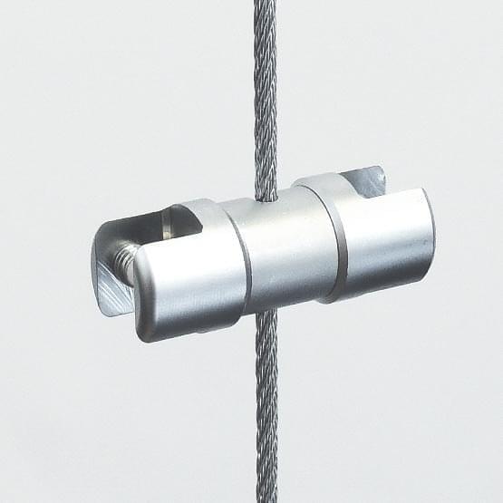 Adjustable Support for Cable Suspended Panels and Shelves