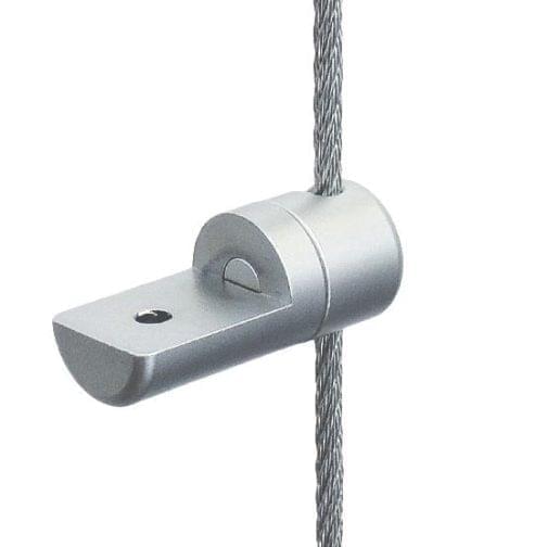 Adjustable Support for Cable Suspended Wood Shelves or Panels