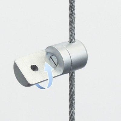 Pivoting/Adjustable Angle Cable Support for Wood Shelves/Panels