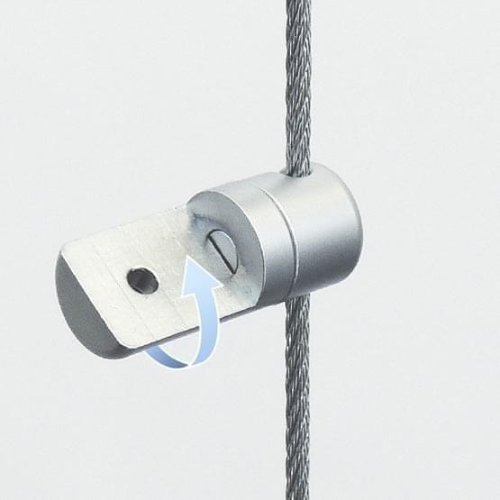 Pivoting/Adjustable Angle Cable Support for Wood Shelves/Panels