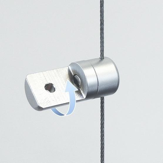 Pivoting/Adjustable Angle Cable Support for Wood Shelves/Panels