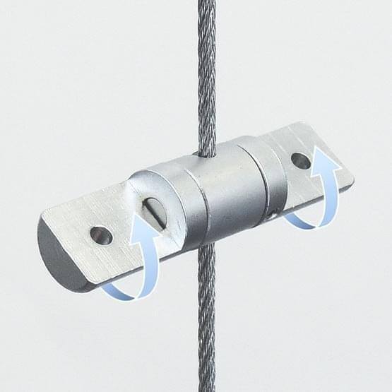 Pivoting/Adjustable Angle Cable Support for Wood Shelves/Panels
