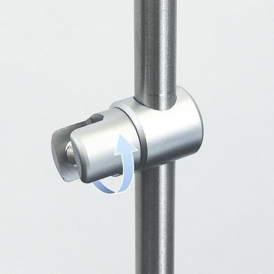 Multi-Position Support for Rod Suspended Panels or Shelves