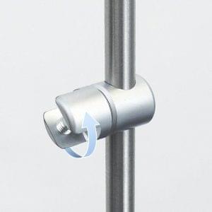 Multi-Position Support for Rod Suspended Panels or Shelves