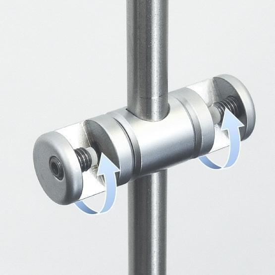 Multi-Position Edge-Grip Support for vertical panels up to 1/4″ thick