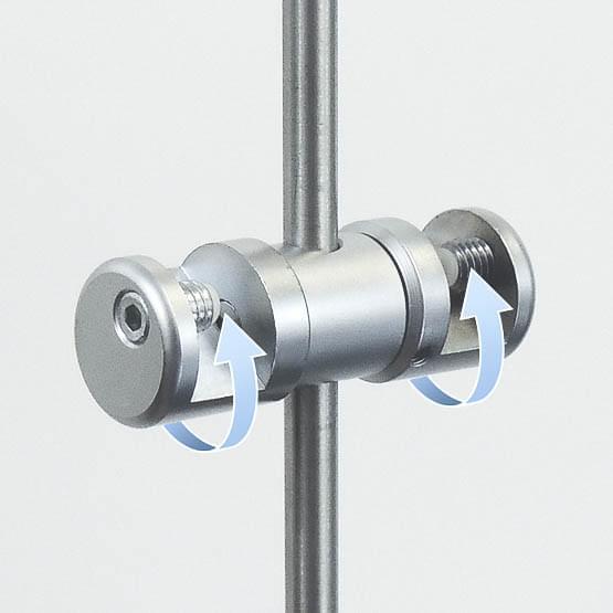 Multi-Position Edge-Grip Support for vertical panels up to 1/4″ thick