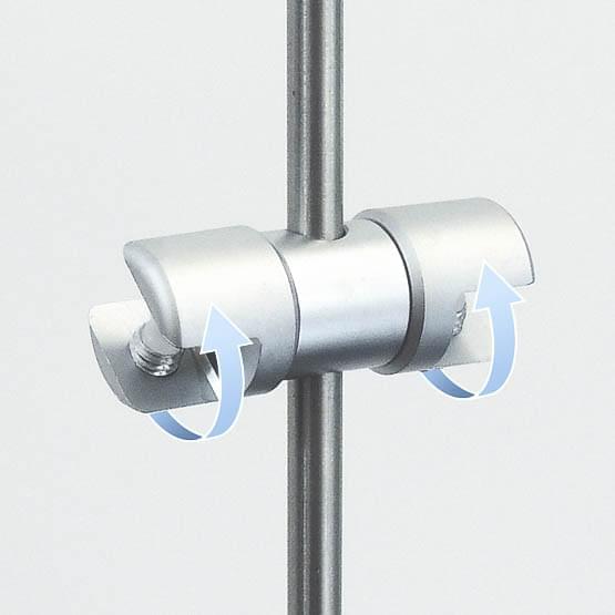 Multi-Position Support for Rod Suspended Panels or Shelves