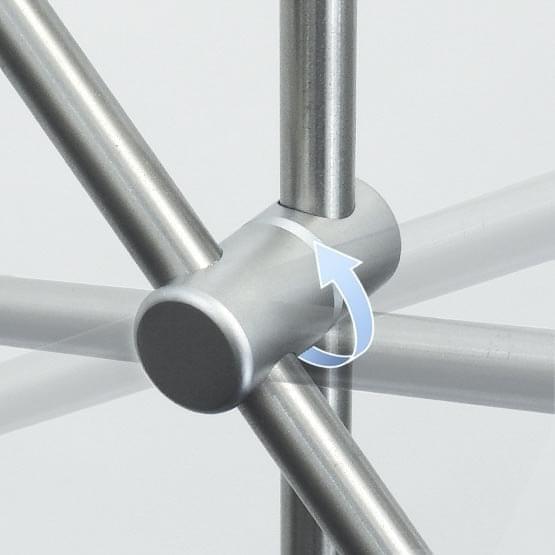 Multi-Position 10mm Rod-to-Rod Support for Sloped Rod Displays