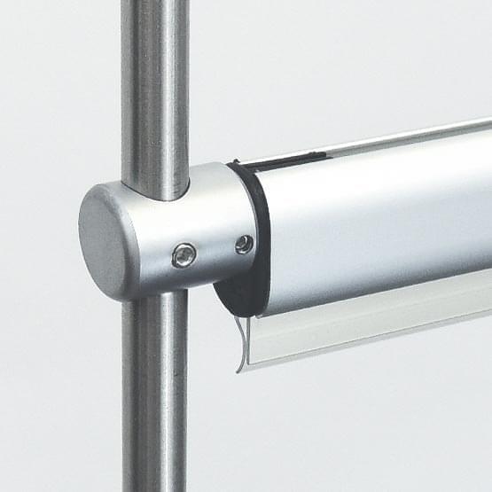 Boss Support for rod suspended panels/shelves fitted with a screw