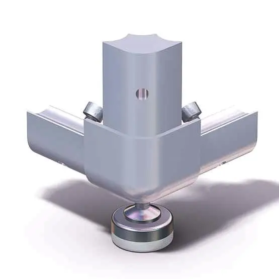 Levelers & Casters for Vertical Extrusions | Nova Display Systems Store