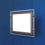 Clear Acrylic LED Light Display with Glowing Edges – Landscape