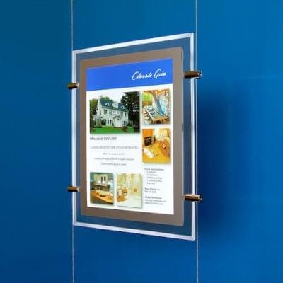 Clear Acrylic LED Light Display with Glowing Edges – Portrait