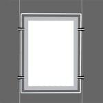 Glow-Edge LED Backlit Window Display with Cable Suspension Set / 4 pcs