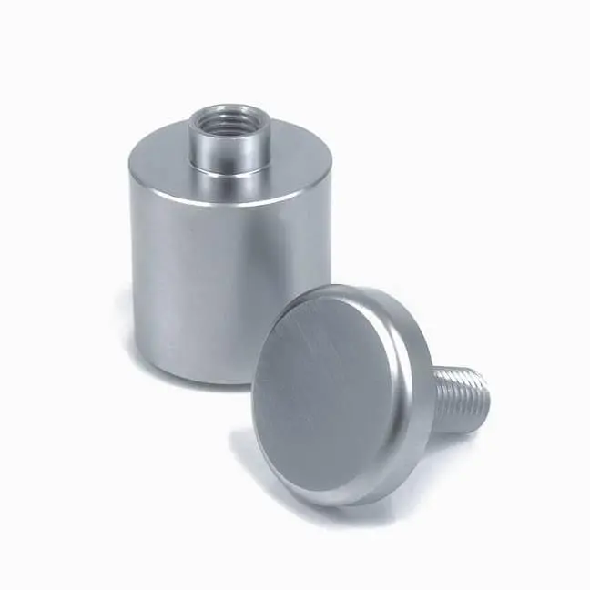 1" x 1" Sign Standoff in Satin Chrome Finish | 3-Part Sign Standoffs