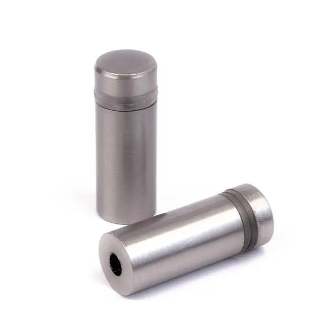 1/2" Dia. x 1" Brass Sign Standoff | 2-Part Standoff with M8 Stud-Cap