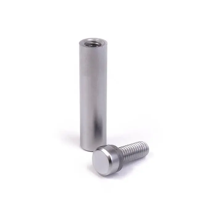 1/2" Dia. x 2" Sign Standoff | 2-Part Standoff with M8 Stud-Cap