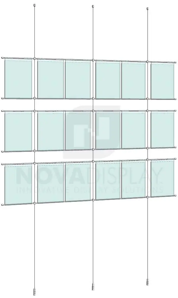 Cable Suspended Hook-on Rod Poster Displays | Nova Display Store