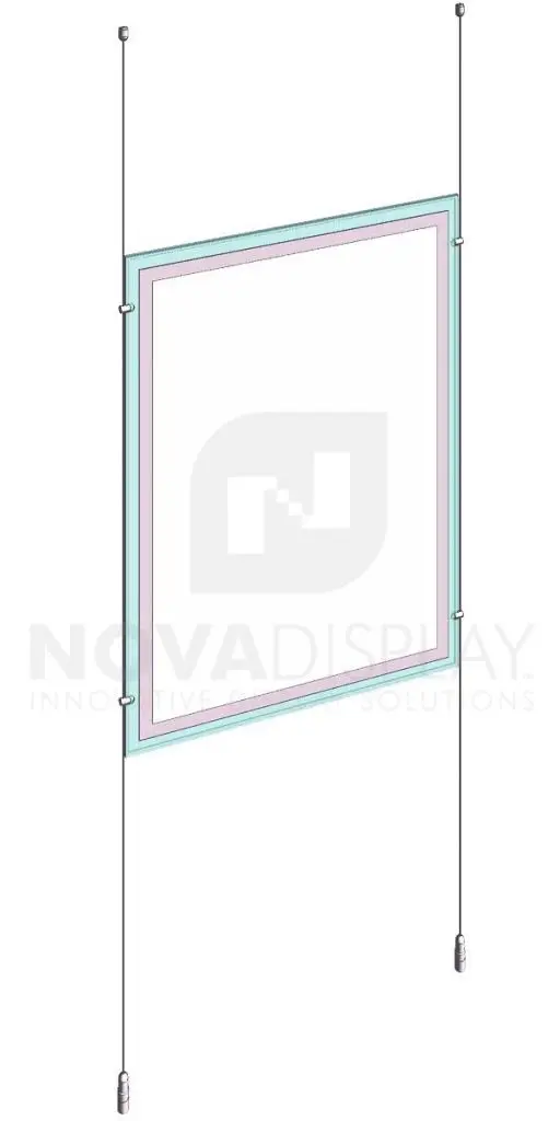 Glow-Edge LED Backlit Window Display – Single Sided / Cable Suspended ...