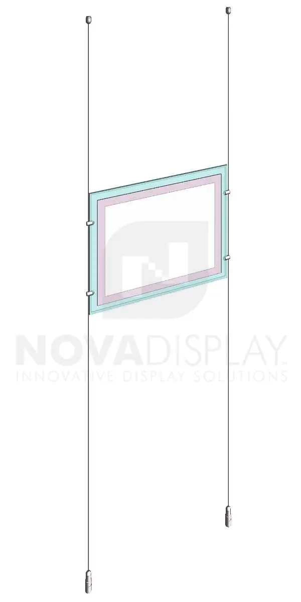 Glow-Edge LED Backlit Window Display – Double Sided / Cable Suspended ...