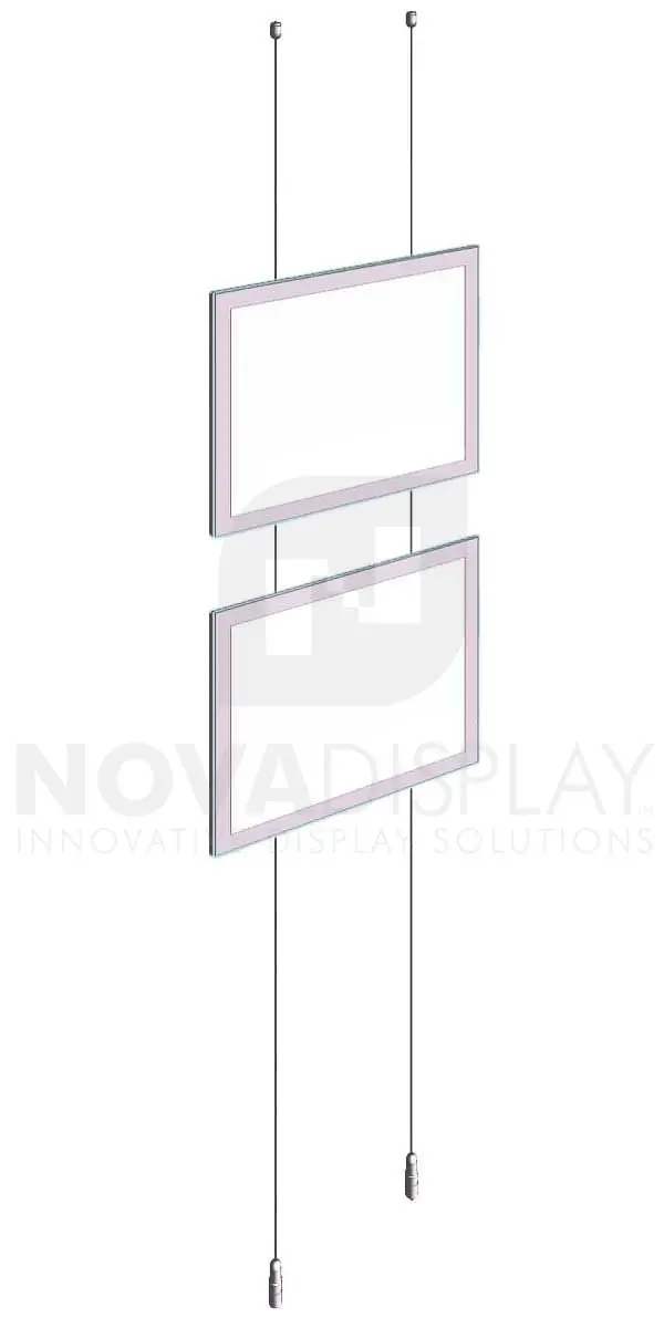 Rimless LED Backlit Window Display – Double Sided / Cable Suspended ...