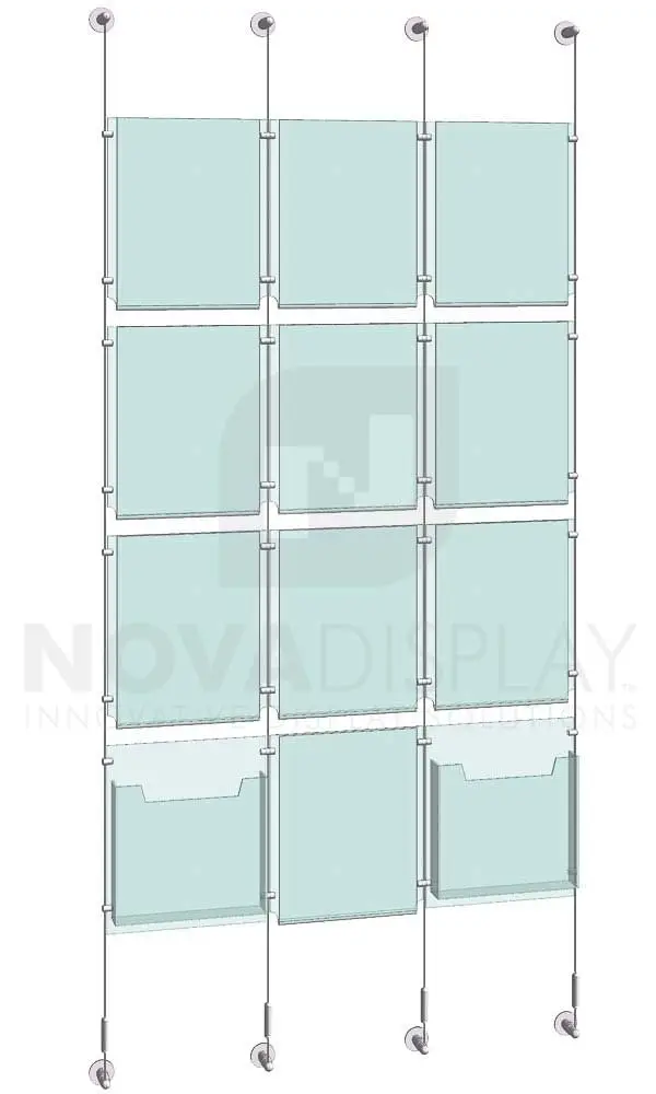 Cable/Rod Suspended Easy Access Acrylic Poster Displays | NDSI Store