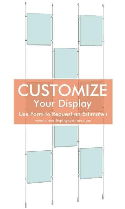 Cable Suspended Easy Access Poster Display Kit #KPI-104