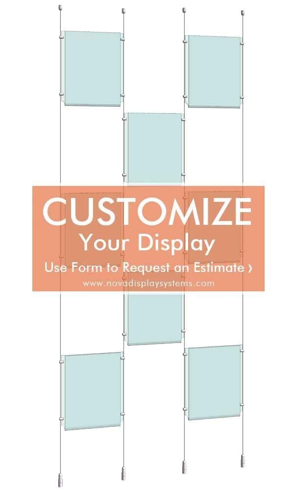 Cable Suspended Easy Access Poster Display Kit #KPI-110