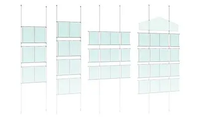 Cable Suspended Hook-on Rod Poster Displays | Nova Display Store