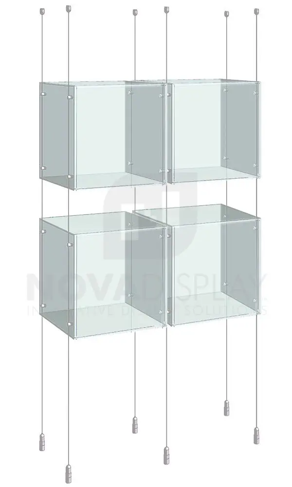 Cable/Rod Suspended Acrylic Showcase Displays | Nova Display Store
