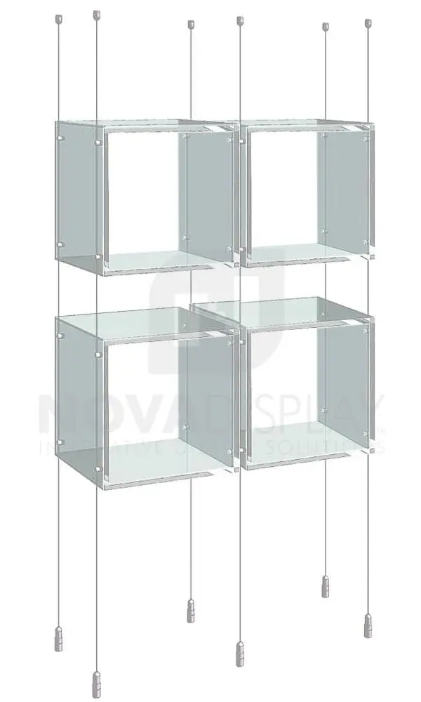 Cable/Rod Suspended Acrylic Showcase Displays | Nova Display Store
