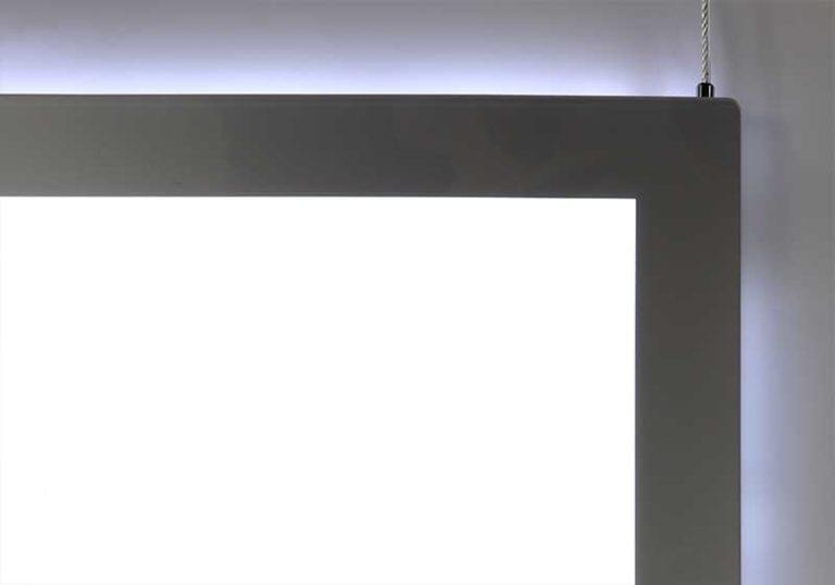 Clear Acrylic LED Light Display with Cable Grippers – Portrait