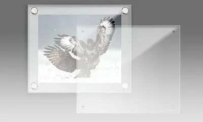 Acrylic Poster Frames with wall standoffs | Nova Display Systems Store