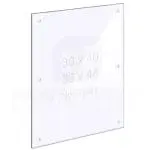 1/8" Non-Glare Acrylic Frameless Panel with Holes for M8 Studs