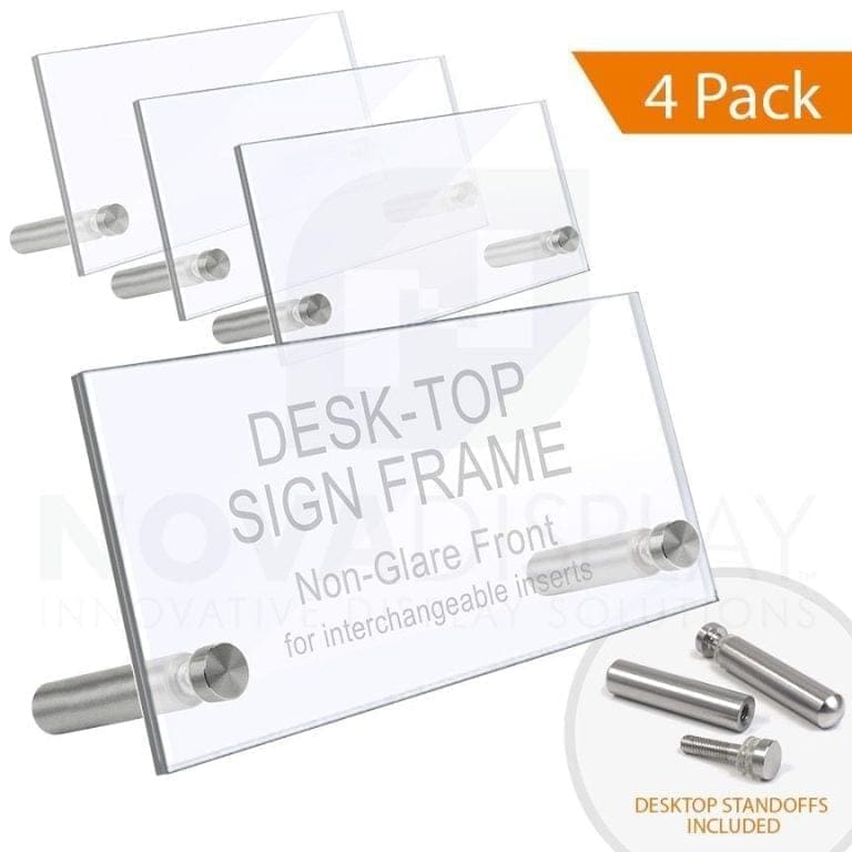 Desktop Acrylic Sign Frame | Laser-Cut Clear & Non-Glare Acrylic Blanks