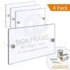 Wall Mounted Acrylic Sign Frame | Clear & Non-Glare Acrylic Blank Set