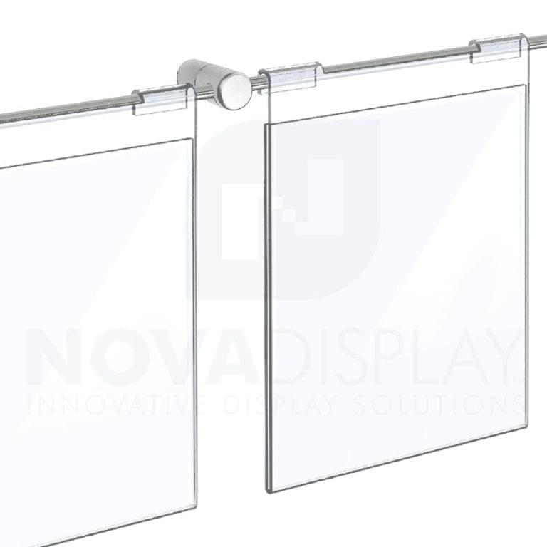 Non-Glare Acrylic Hook-on Info/Poster Holder – Photo Size / 12 pcs Bundle