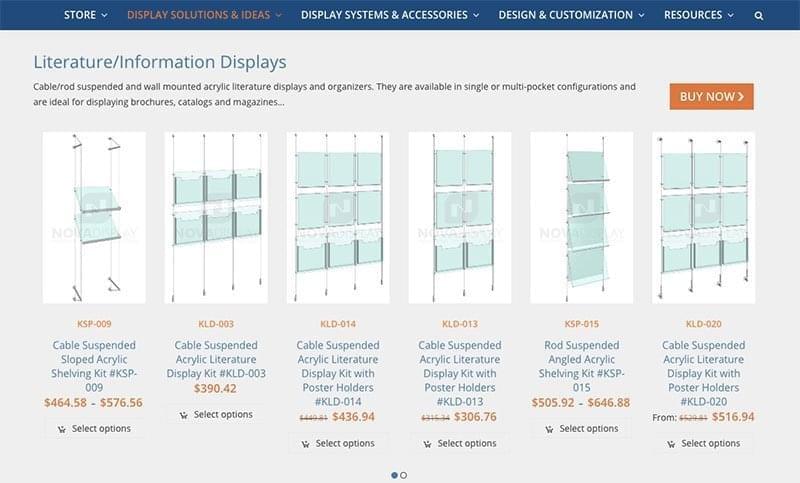 Display Solutions & Ideas – Product Preview | Nova Display Systems Store