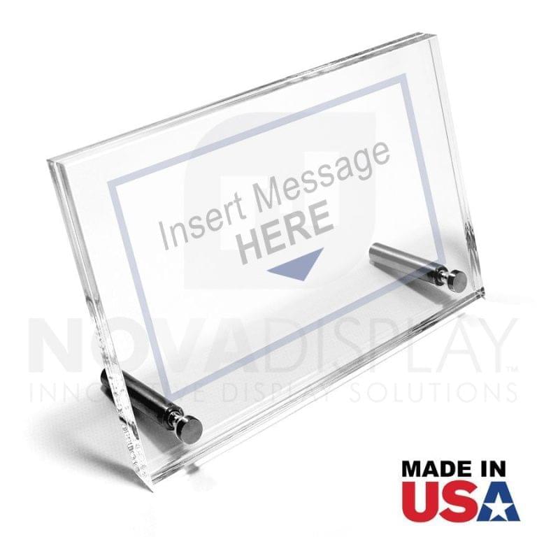 Desktop Acrylic Sign Frame | Laser-Cut Clear & Non-Glare Acrylic Blanks