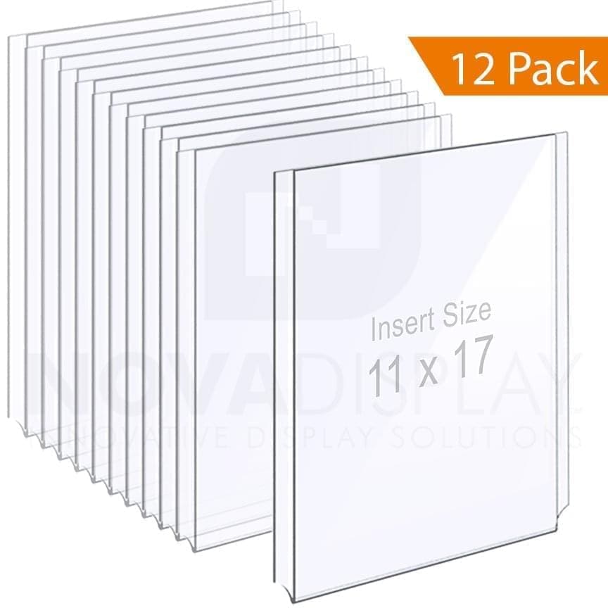 Easy Access Acrylic Holder | 1/8″ Clear Acrylic Frame – Tabloid Format