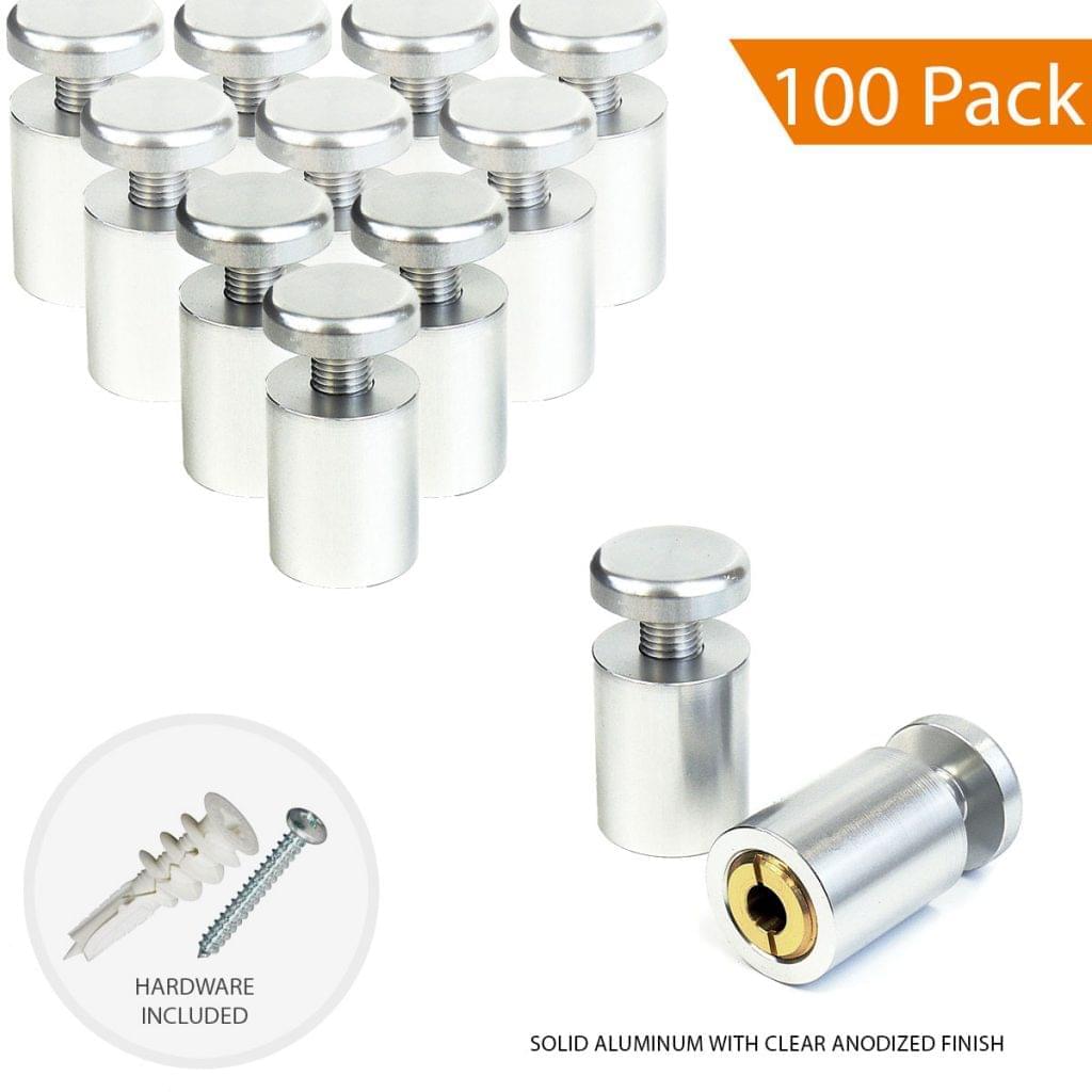 Sign Standoff Hardware Kit: 3/4″ Dia x 1″ aluminum standoff | NDSI Store